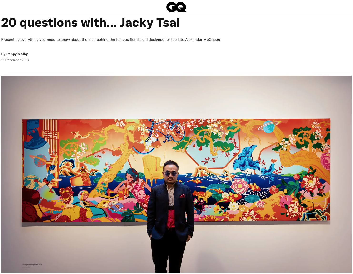British GQ：20 questions with… Jacky Tsai - Jacky Tsai